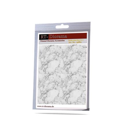 Printed Accessories: Marble Floor No. 06 White