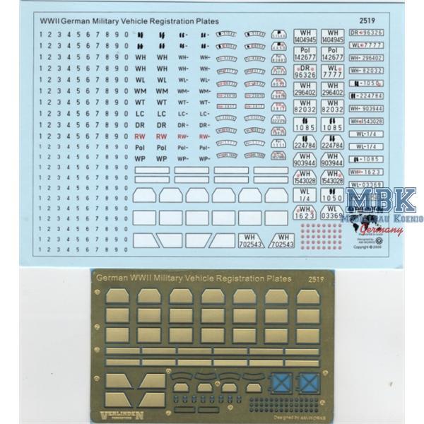 German Military Vehicle Registration Plates