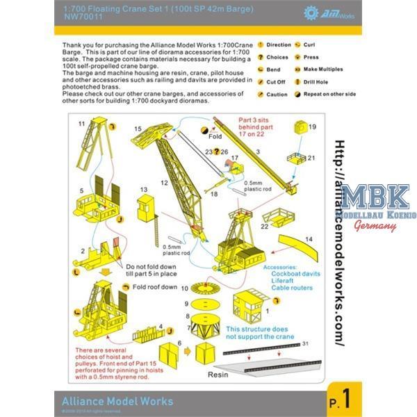 Floating Crane Set 1 100t 42n Self-Propelled