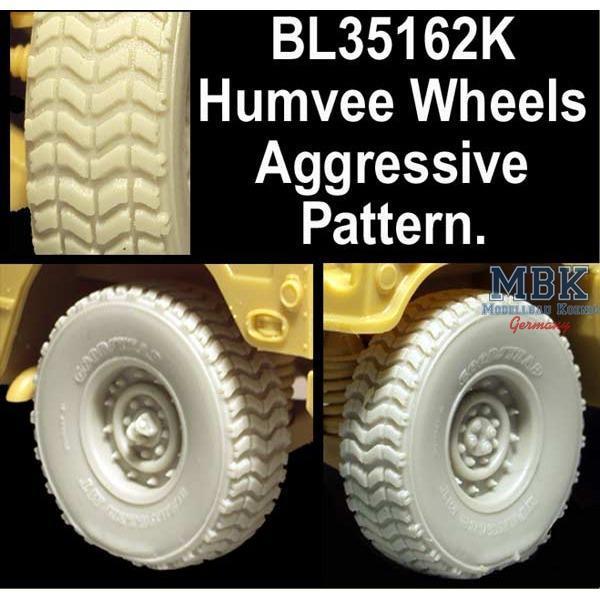 US Humvee Sagged Aggressive Pattern - 4 Different Wheels
