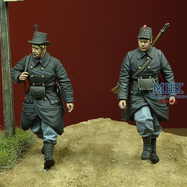 WWI Belgian Infantry walking - 1914-1915