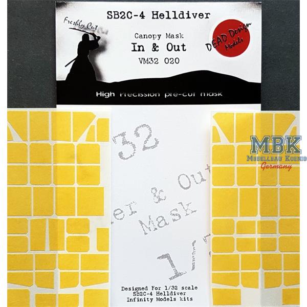 SB2C-4 Helldiver Inner and outer canopy masks 1/32