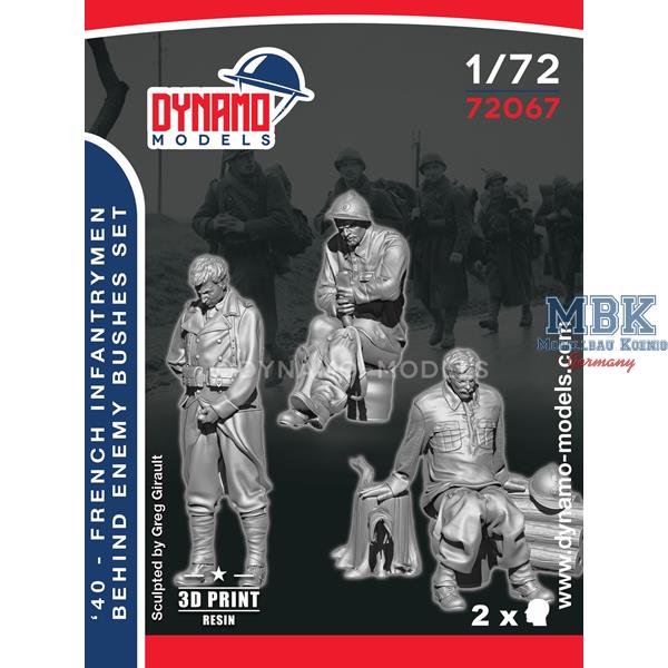 1940 French Infantrymen "Behind The Enemy Bushes"