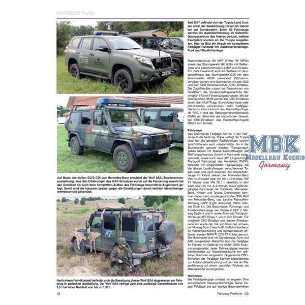 Fahrzeug Profile 123 "Kommando Feldjäger der Bw"