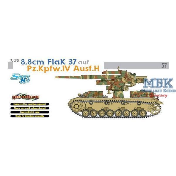 8.8cm Flak 37 auf Pz.Kpfw.IV Panzer IV Ausf.H ~ Cyber Hobby