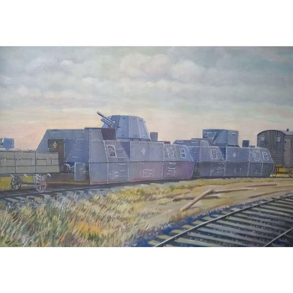Armored Cars of German Armored Trains on capt.OB-3